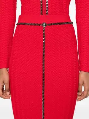 Elisabetta Franchi Chain-detail Midi Skirt