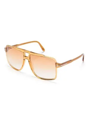 TOM FORD Kemp Aviator Sunglasses - Neutrals