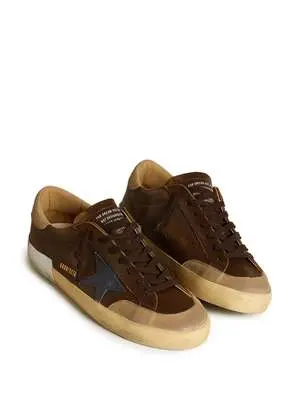 GOLDEN GOOSE Super-star Leather Sneakers - Brown