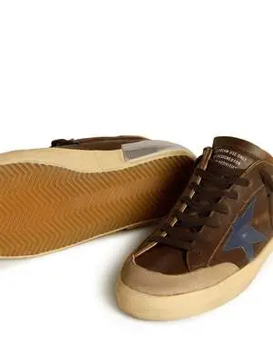 GOLDEN GOOSE Super-star Leather Sneakers - Brown