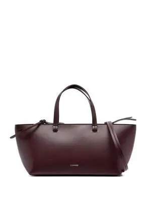 JIL SANDER Leather Logo Tote Bag