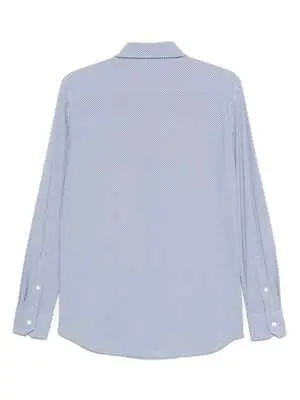 DELL'OGLIO Geometric-print Shirt - Blue