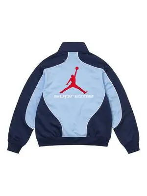 Supreme X Jordan Tricot Track Jacket - Blue
