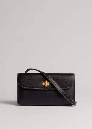 ME+EM Leather Pouch With Turn Lock Fastening