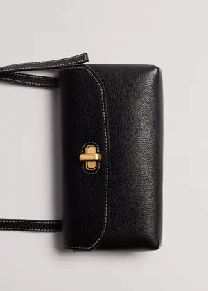 ME+EM Leather Pouch With Turn Lock Fastening
