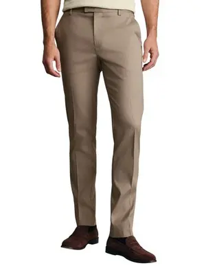 CHARLES TYRWHITT Slim Fit Smart Texture Trousers - Camel