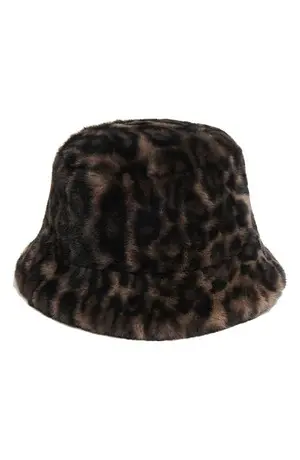 Apparis Amara Pluche™ Bucket Hat Dark Leopard