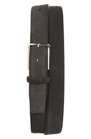 Santoni Suede Belt - Grey-g76