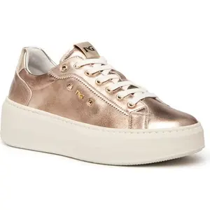 NEROGIARDINI Metallic Platform Sneakers - Gold