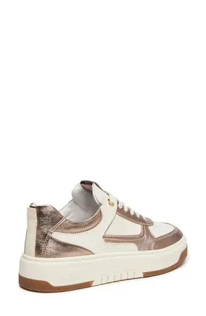 NEROGIARDINI Lace-up Sneaker - Ivory/ Gold Multi