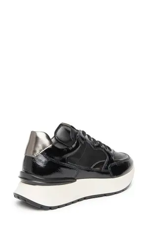 NEROGIARDINI Retro Lace-up Sneaker - Black