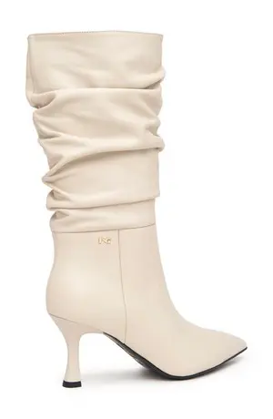 NEROGIARDINI Slouchy Pointed Toe Boots - White