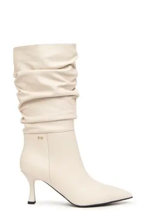 NEROGIARDINI Slouchy Pointed Toe Boots - White