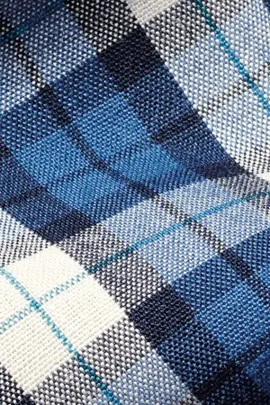 CHARLES TYRWHITT Slim Fit Plaid Check Non-iron Stretch Poplin Shirt - Ocean Blue
