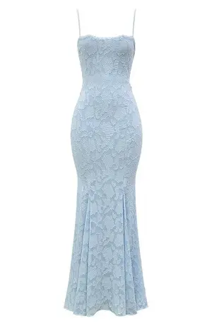 House Of Cb Joan-b Floral Jacquard Dress - Skyride