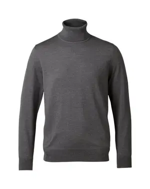 CHARLES TYRWHITT Merino Roll Neck Sweater - Gray