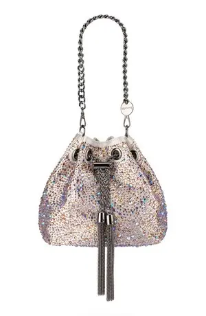 OLGA BERG Mika Crystal Drawstring Bag