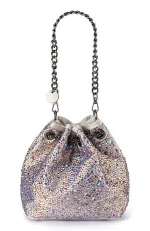 OLGA BERG Mika Crystal Drawstring Bag