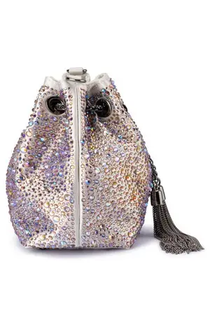 OLGA BERG Mika Crystal Drawstring Bag