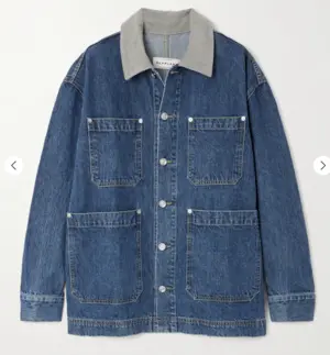 SLVRLAKE Cotton Corduroy-trimmed Jacket - Denim