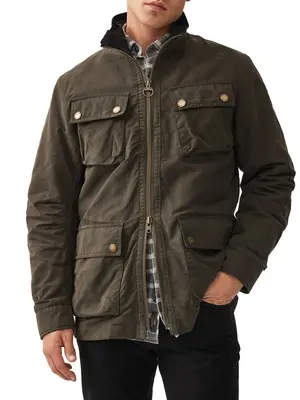 Rodd & Gunn Aberdeen Waxed Cotton-blend Jacket - Deep Olive
