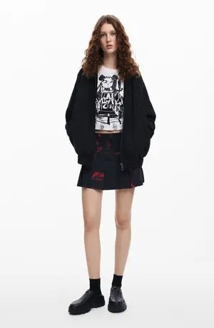 Desigual Lacroix Pleated Miniskirt