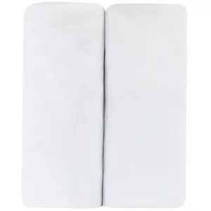 ZZDNU CRIB SHEET SET Baby Fitted Crib Sheet Set 2 Pack - Solid White