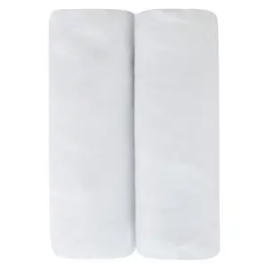 ELY'S & CO. Baby Fitted Pack N Playmini Crib Sheet 2 Packs - Solid White