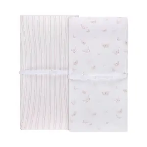 ZZDNU CHANGING PAD COVER Baby Changing Pad Covercradle Sheet 2 Pack - Butterfly & Stripe