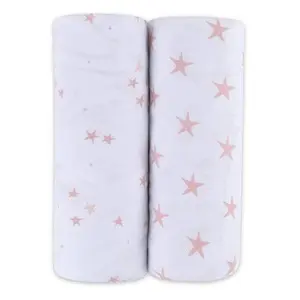 ZZDNU CHANGING PAD COVER Baby Changing Pad Covercradle Sheet 2 Pack Mauve Pink Stars