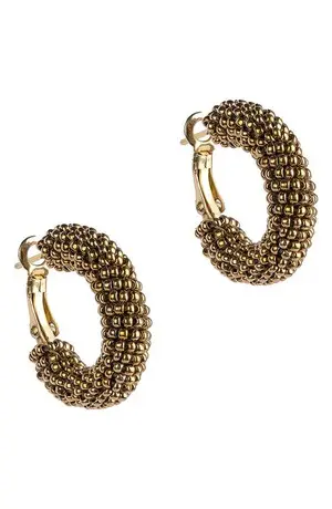 Deepa Gurnani Deepa Gurnani Archie Hoop Earrings Antique Gold