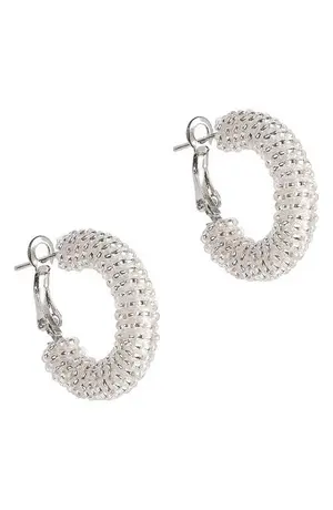 Deepa Gurnani Deepa Gurnani Archie Hoop Earrings Silver