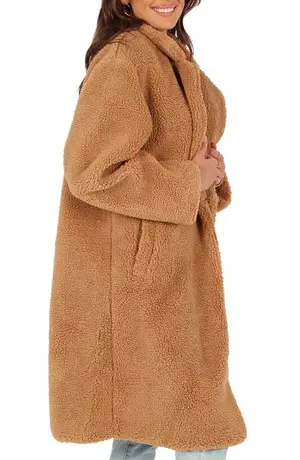 PETAL & PUP Beatrice Faux Shearling Overcoat