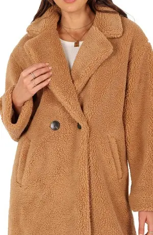 PETAL & PUP Beatrice Faux Shearling Overcoat