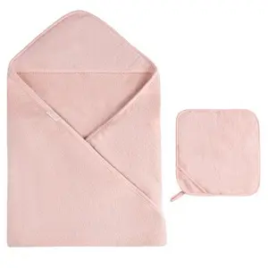 ELY'S & CO. Hooded Towel & Washcloth - Pink