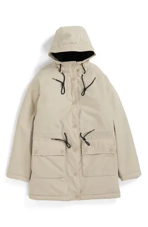 SEASALT CORNWALL Cliff Castle Waterproof Hooded Coat - White