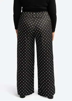 SEE ROSE GO Polka Dot Wide Leg Pants