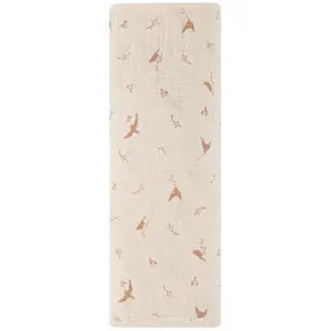 ELY'S & CO. Cotton Muslin Swaddle Blanket 1 Pack - Pink Bird