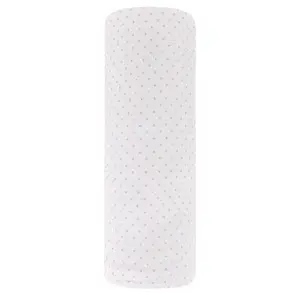 ELY'S & CO. Cotton Muslin Swaddle Blanket 1 Pack - Pink Pin Dot
