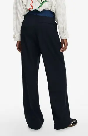 Desigual Garona Pinstriped Wide Leg Pants