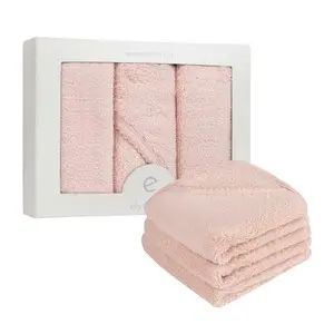 ELY'S & CO. Baby Towel Wash Cloth 3 Pack - Pink