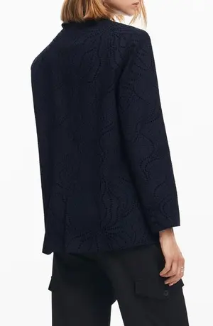 Desigual Floral Eyelet Blazer