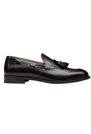 CHARLES TYRWHITT Leather Tassel Loafer - Black