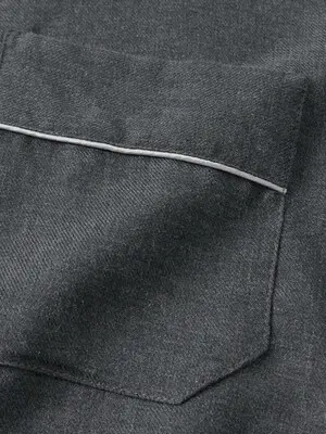 Thom Sweeney Camp-collar Cotton And Cashmere-blend Twill Pyjama Set