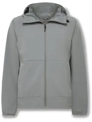 Nike Unlimited Logo-embroidered Tech-jersey Hooded Jacket
