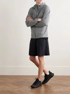 Nike Unlimited Logo-embroidered Tech-jersey Hooded Jacket