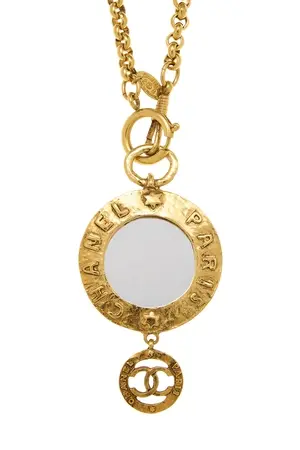 Chanel Mirror Pendant Necklace