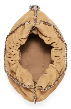 Tory Burch Fleming Suede Mini Hobo - Stone