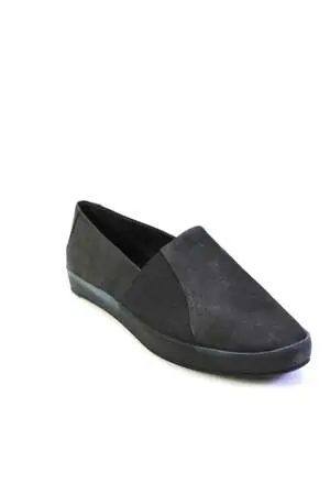 Eileen Fisher Womens Slip On Round Toe Chase Loafers Suede - Black
