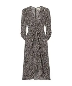 Isabel Marant Albini Gathered Printed Midi Dress